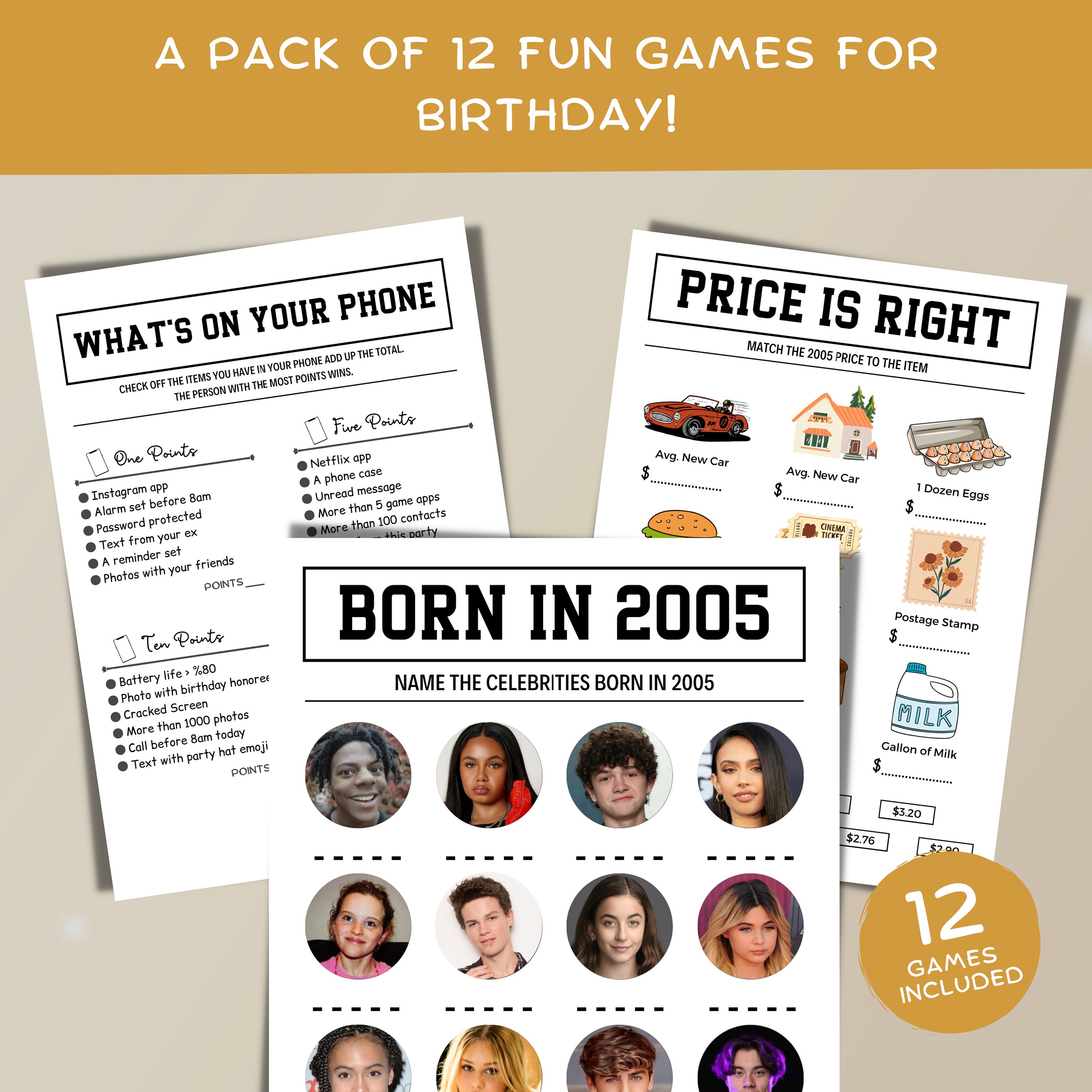 18th Birthday Games Bundle 18th Birthday Party Games 18th - Etsy