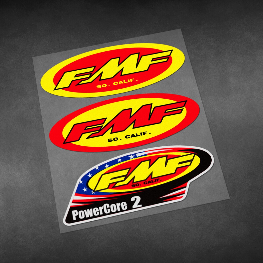 Motorcycle Car High Quality Stickers FMF Sponsor Decals Vinyl Material ...