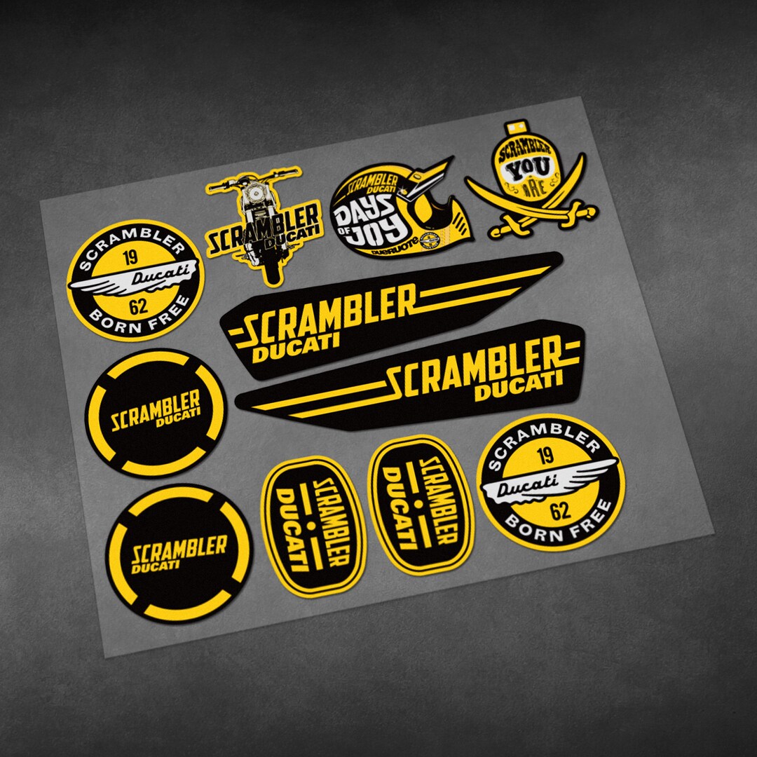 Motorcycle Car High Quality Stickers Ducati Scrambler Decals Vinyl ...