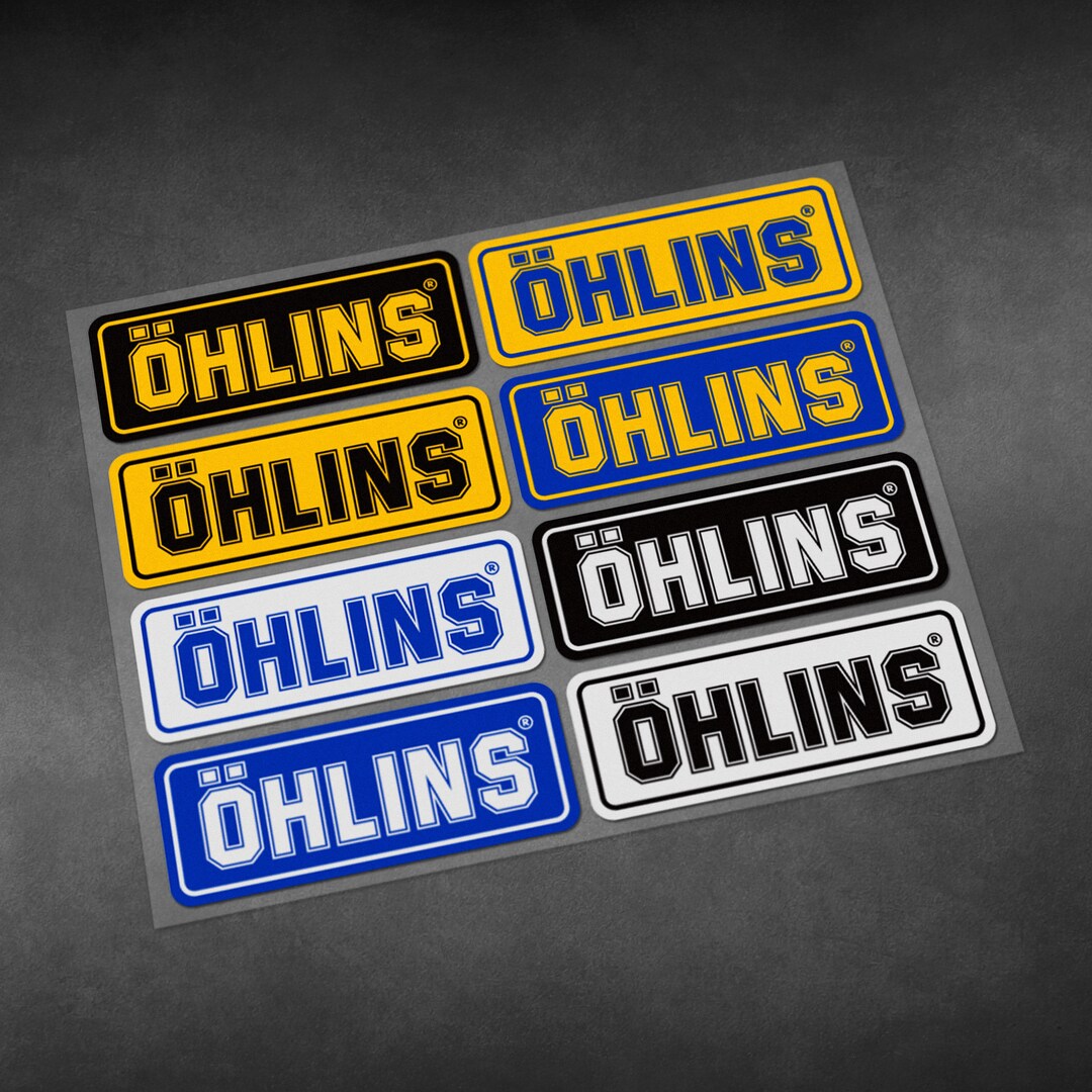 Motorcycle Car High Quality Stickers Ohlins Shock Absorber Decals Vinyl ...
