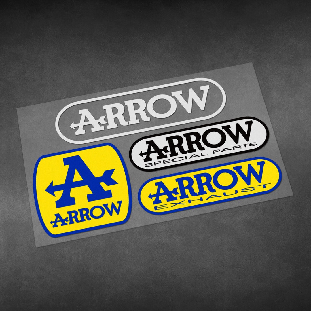 Motorcycle Car High Quality Stickers Arrow Sponsor Decals Vinyl ...