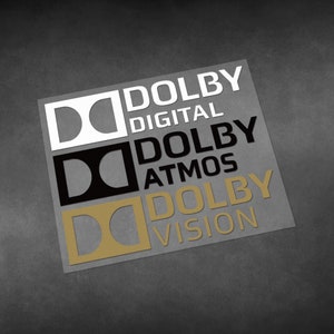 Motorcycle Car High Quality Stickers Dolby Digtial Atmos Vision Laptop ...
