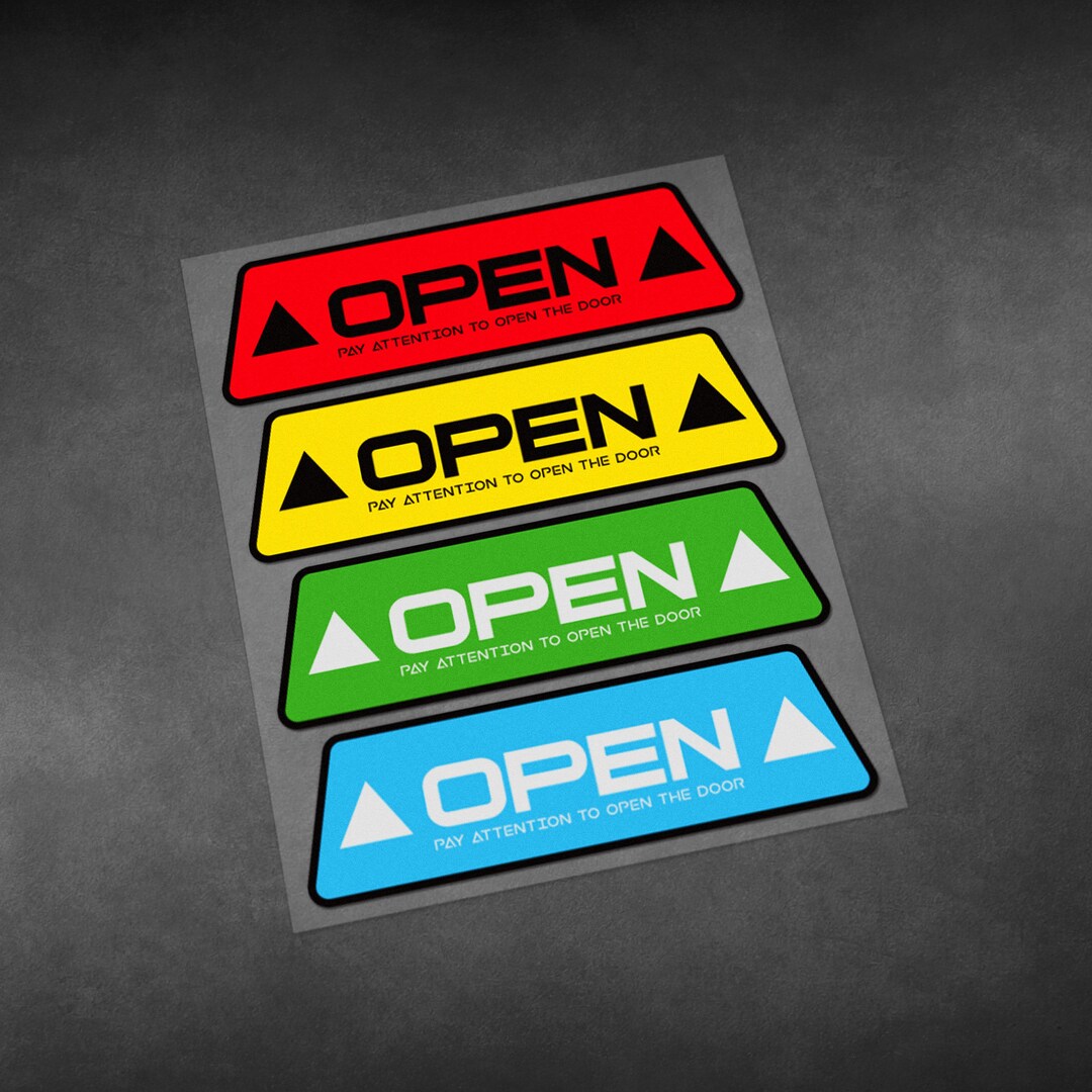 Motorcycle Car High Quality Stickers Trunk Open Warning Decals Vinyl ...