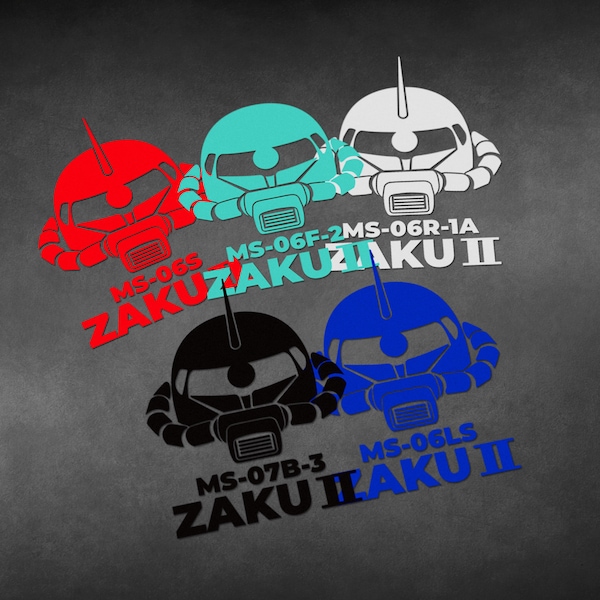 Zaku Gundam Stickers - Etsy UK