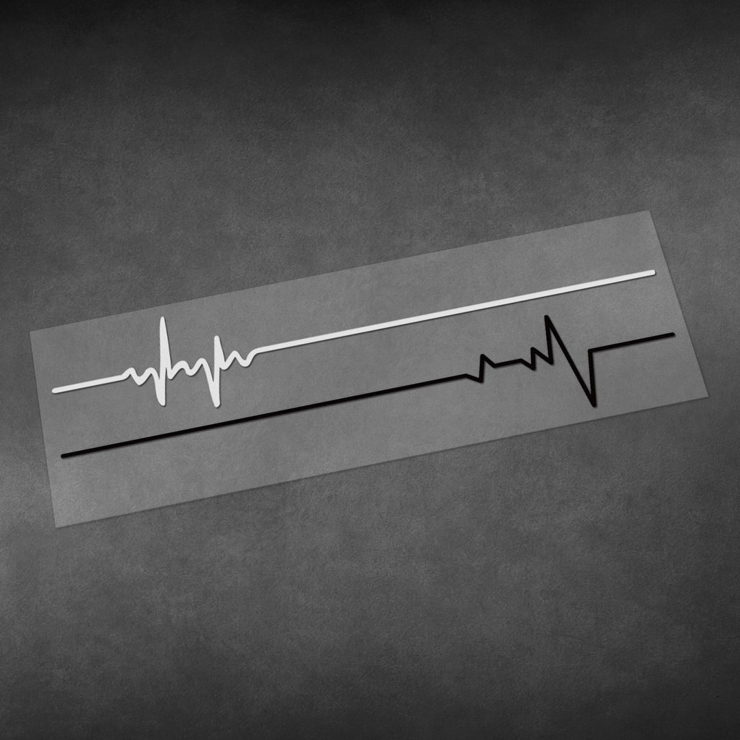 Motorcycle Car Stickers Heartbeat Decals Vinyl Material for Tank - Etsy