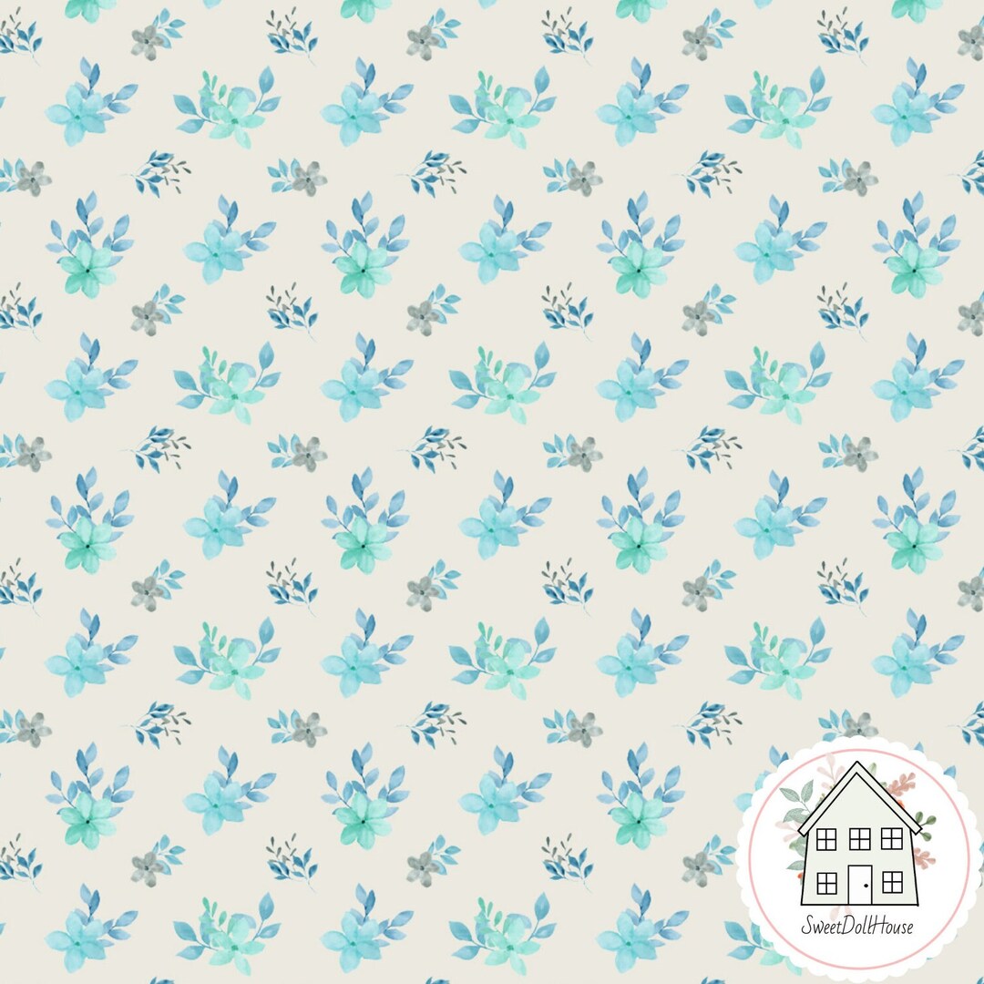 Printable Dollhouse Wallpaper, 1:12 Scale Spring Flower (digital ...