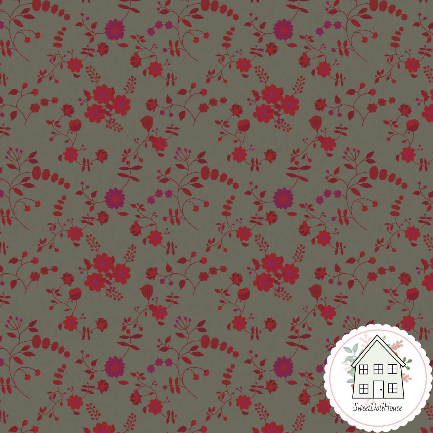 Printable Dollhouse Wallpaper A4 Digital Download, Miniature 1:12 Scale ...