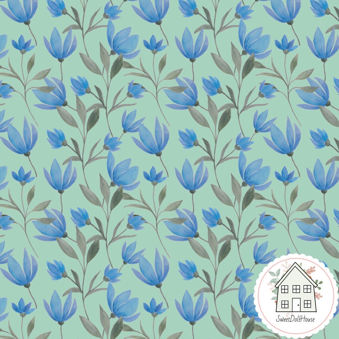 Printable Dollhouse Wallpaper A4 Digital Download, Miniature 1:12 Scale ...