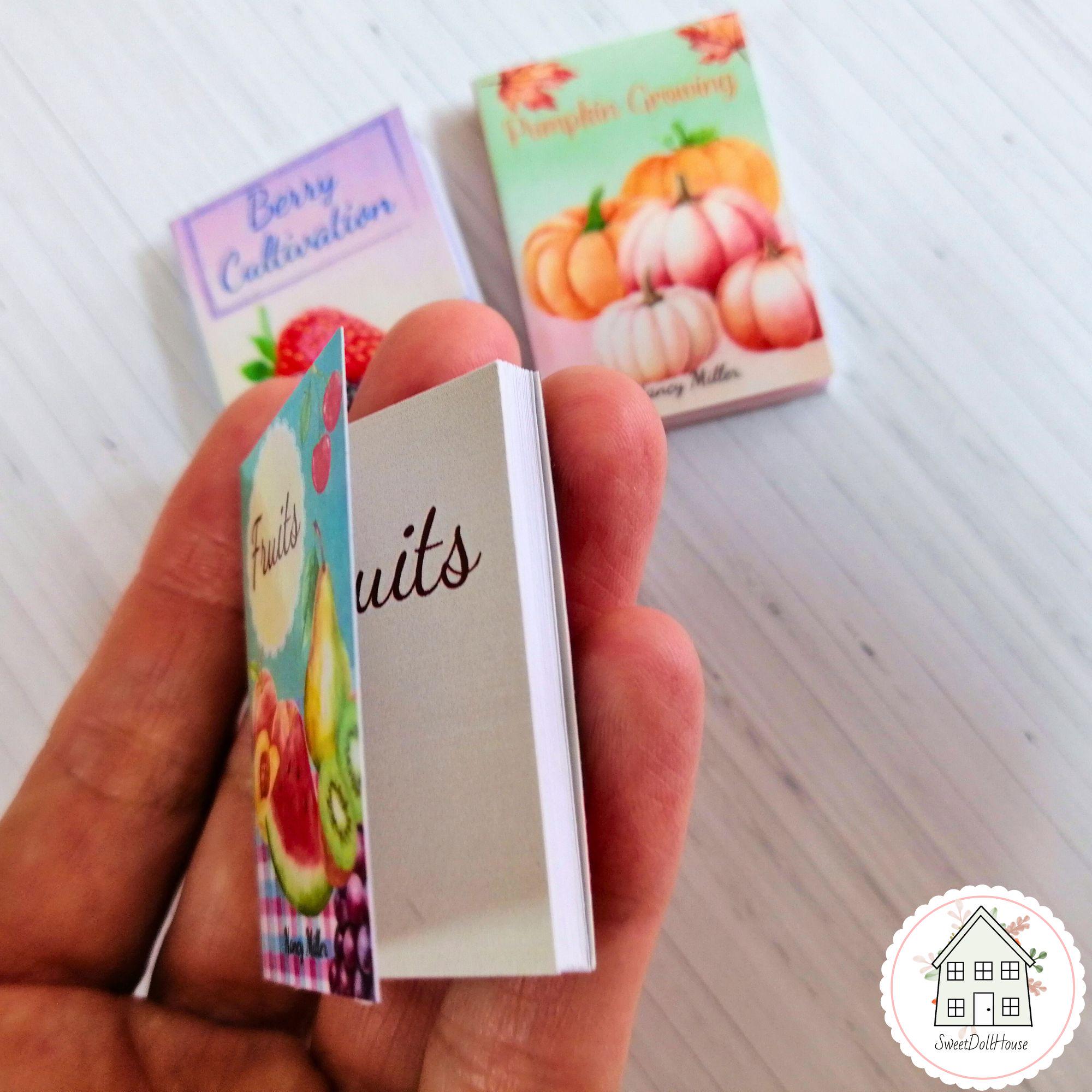 40 Printable Miniature Books Covers, Dollhouse, Recipes, NATURAL Foods ...