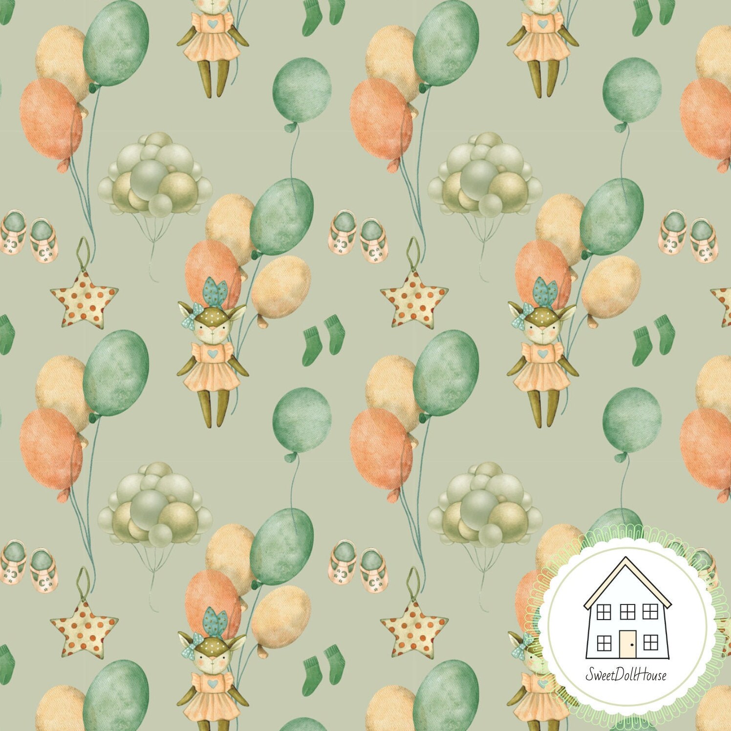 Printable Dollhouse Wallpaper A4 Digital Download, Miniature 1:12 Scale ...