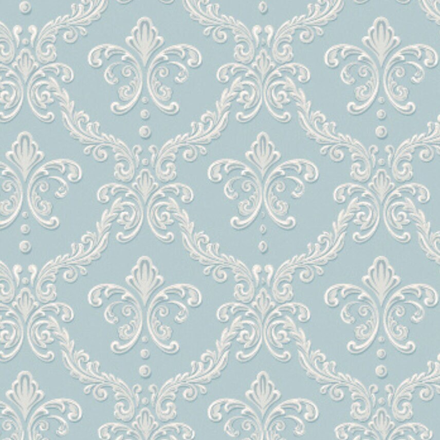 Dollhouse Wallpaper 1:12 Scale Printable Digital Download, Damask ...