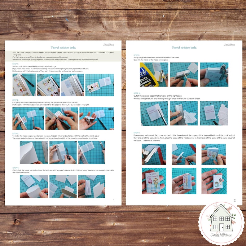 40 Printable Miniature Books Covers, Dollhouse, Recipes, NATURAL Foods ...