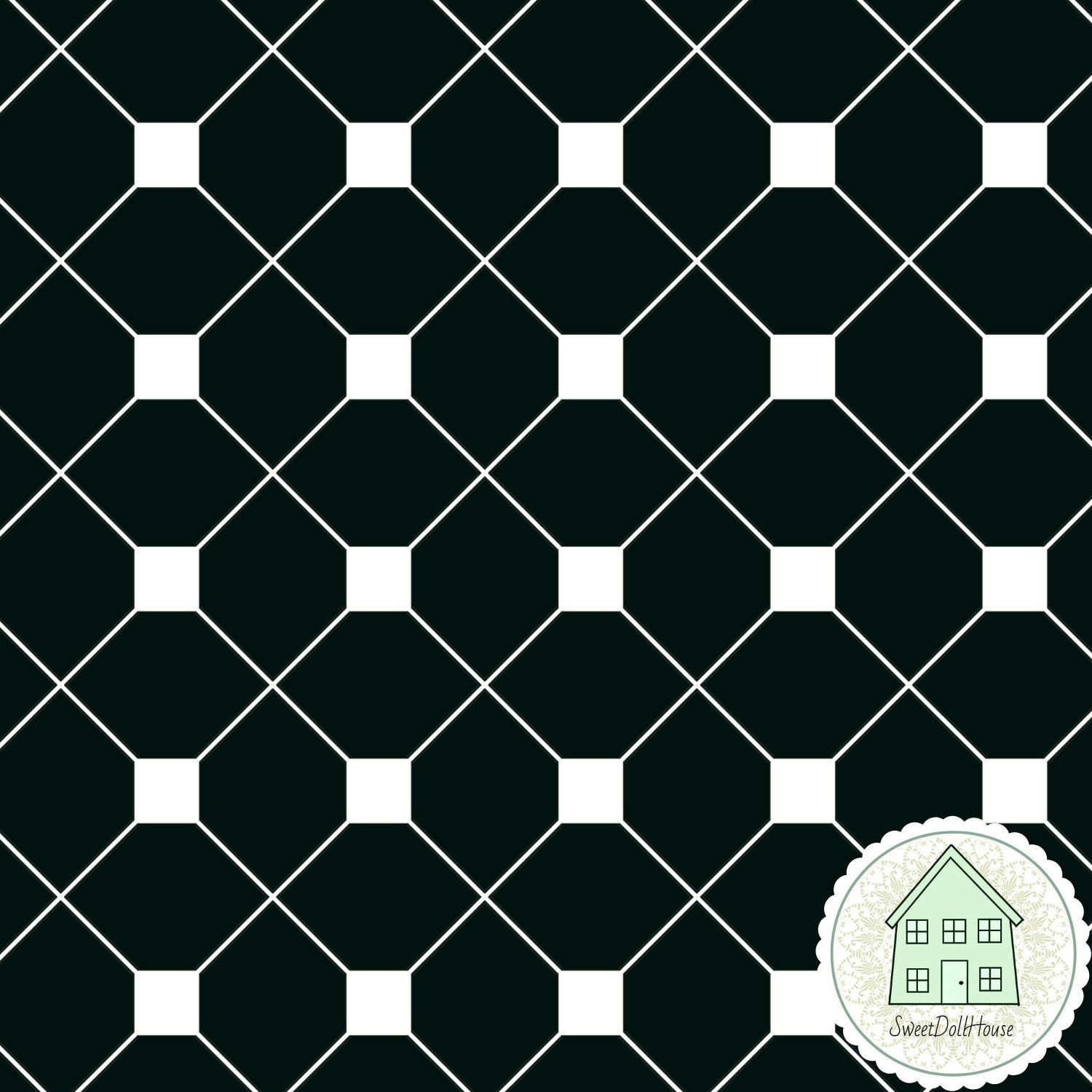 Printable Dollhouse Wallpaper A4 Digital Download, Miniature 1:12 Scale ...