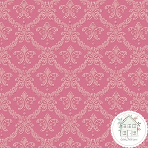 Dollhouse Wallpaper 1:12 Scale Printable Digital Download, Damask ...