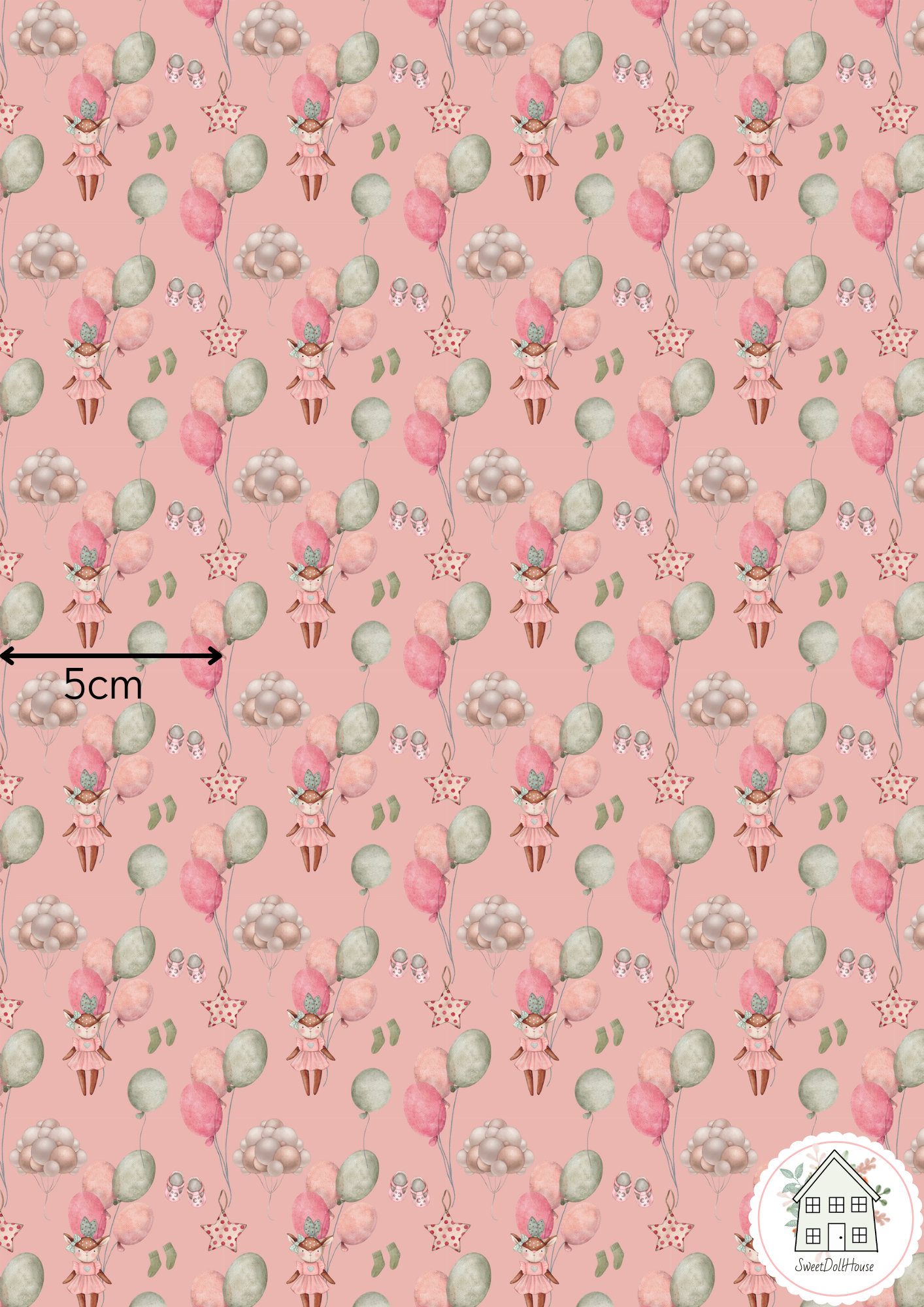 Printable Dollhouse Wallpaper A4 Digital Download, Miniature 1:12 Scale ...