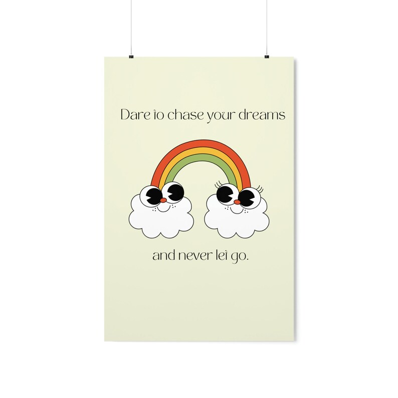 Chase You're Dream Poster for Kids With Passion and Determination - Etsy