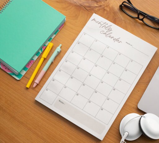 Minimal Monthly Planner, Printable, Downloadable, PDF - Etsy