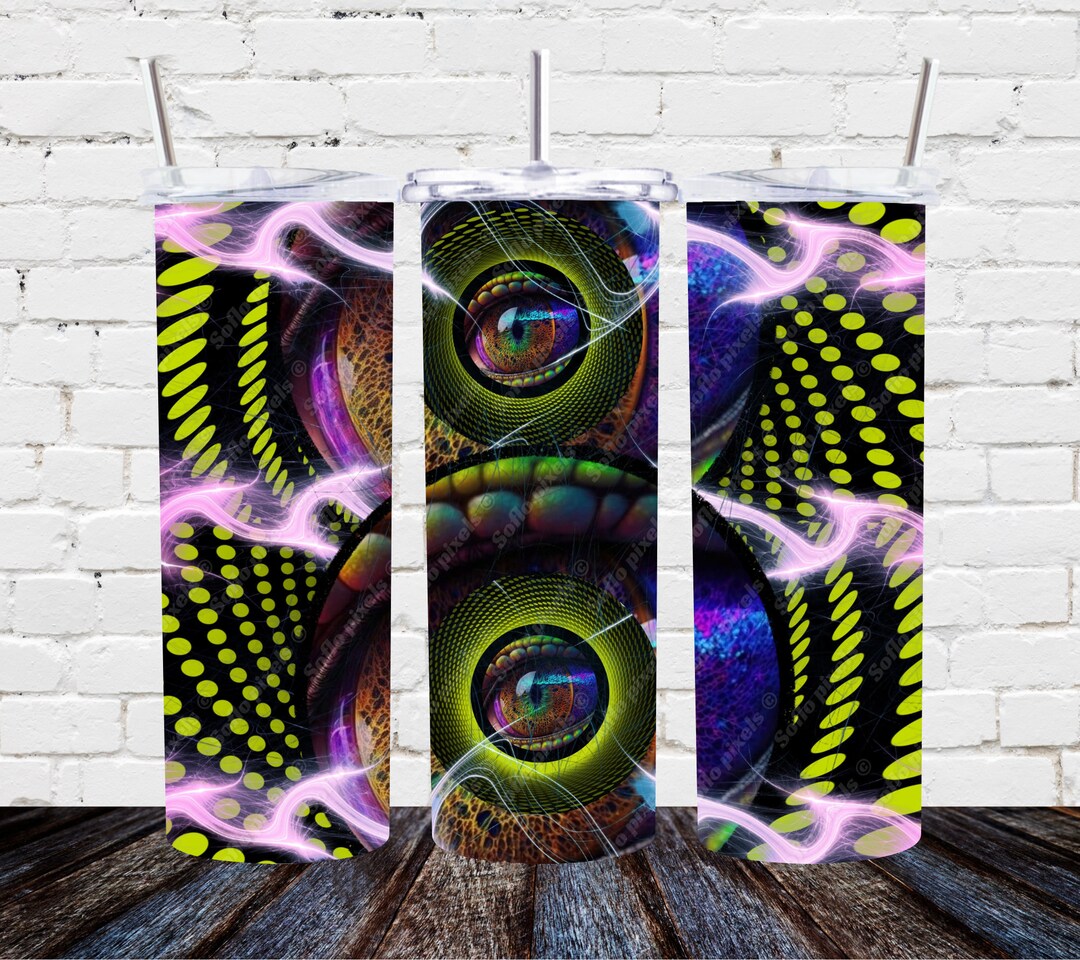 Psychedelic Dragon Eye, PNG Sublimation for 20 Oz Skinny Tumblers ...