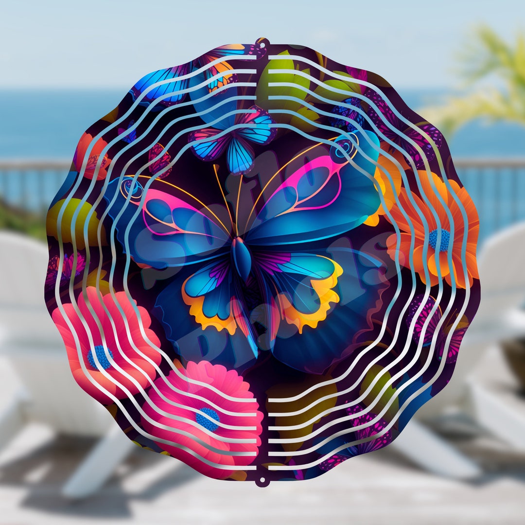 Wind Spinner PNG, 3D Wild Butterflies, Instant Digital Download PNG - Etsy