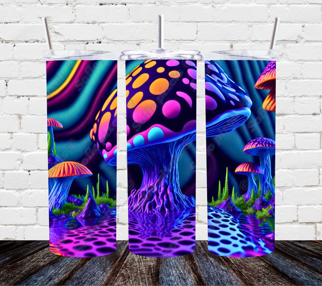 Huge Trippy Psychedelic Mushroom PNG Sublimation for 20 Oz Skinny ...
