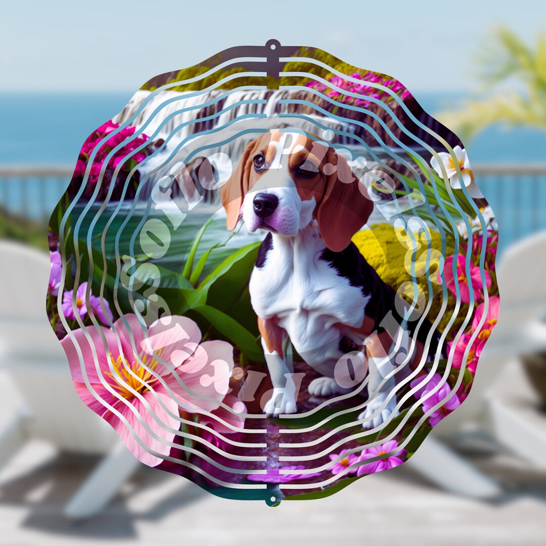Wind Spinner PNG, Beagle Flower Garden Waterfall, Instant Digital ...