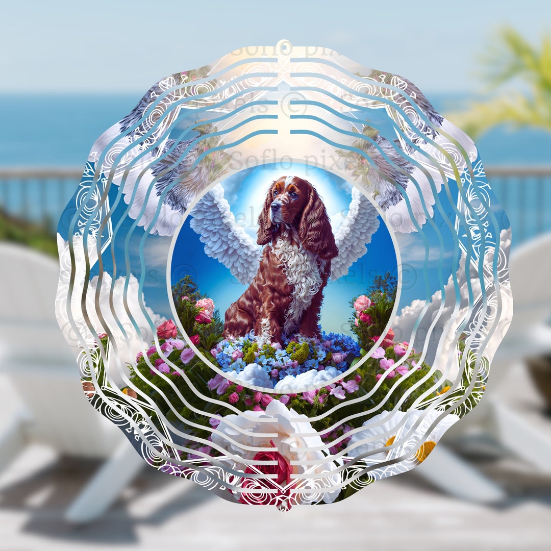 Wind Spinner PNG, Cocker Spaniel Angel in Heaven, Instant Digital ...