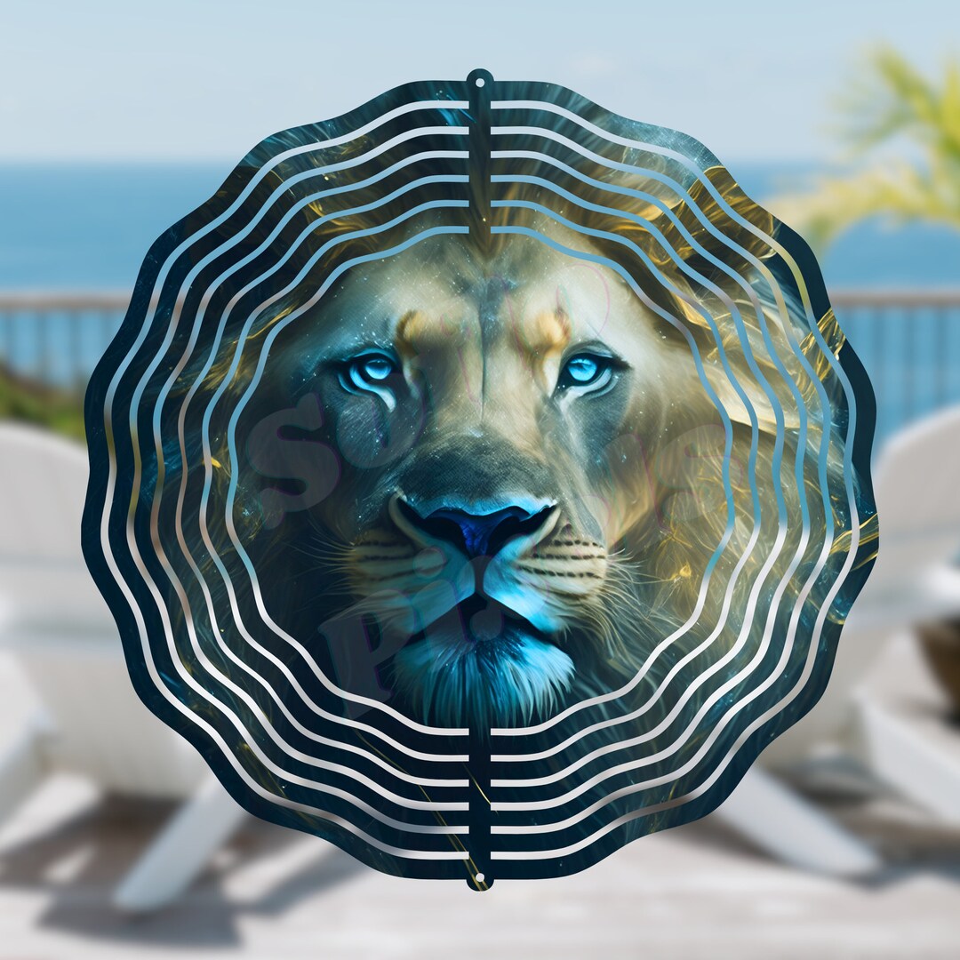 3D Lion Face, Wind Spinner Sublimation Design, Instant Digital Download ...