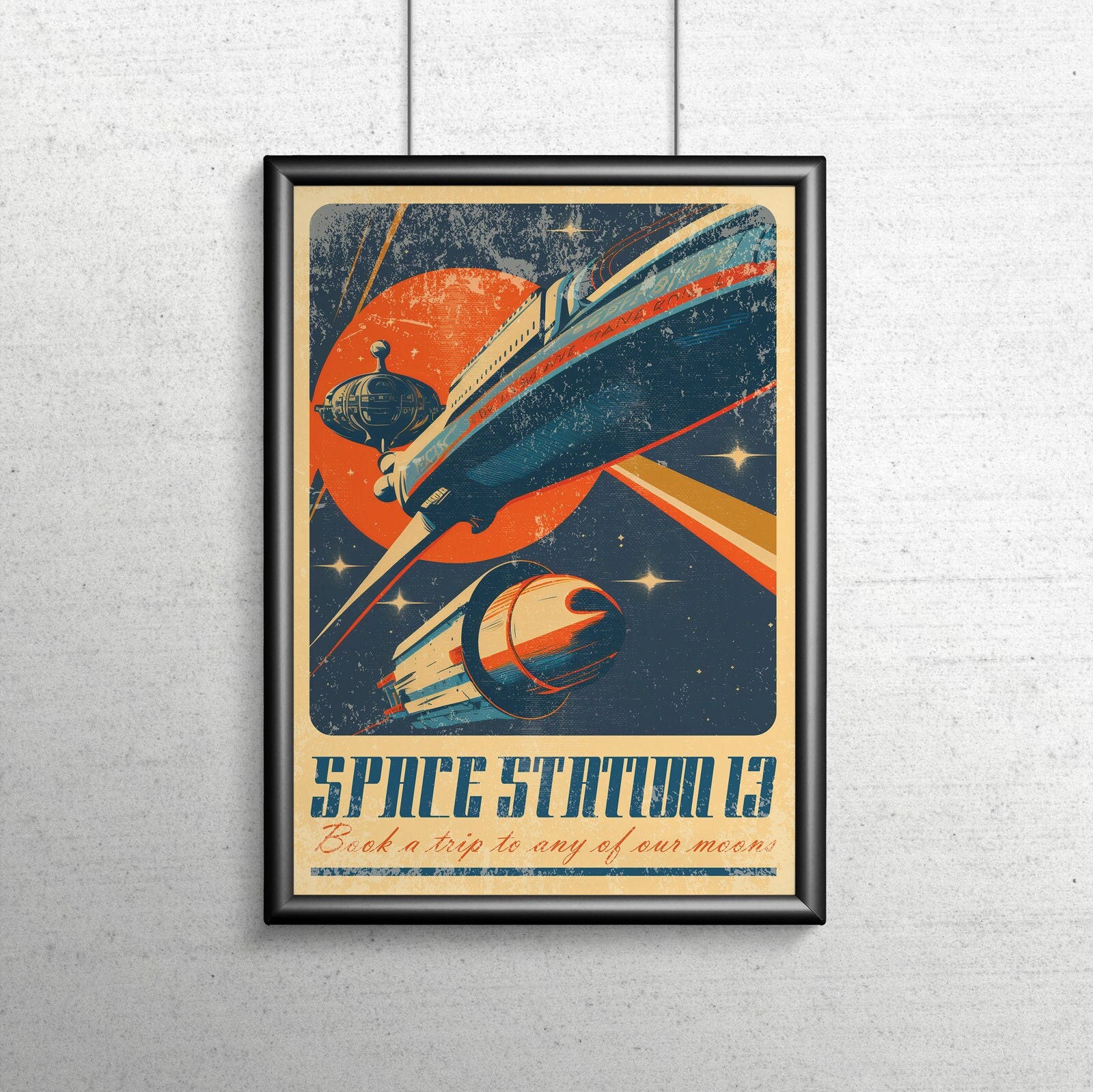 SS13 Set of 6 Retro Futuristic Sci-fi Space Digital Print, Retro Sci-fi ...