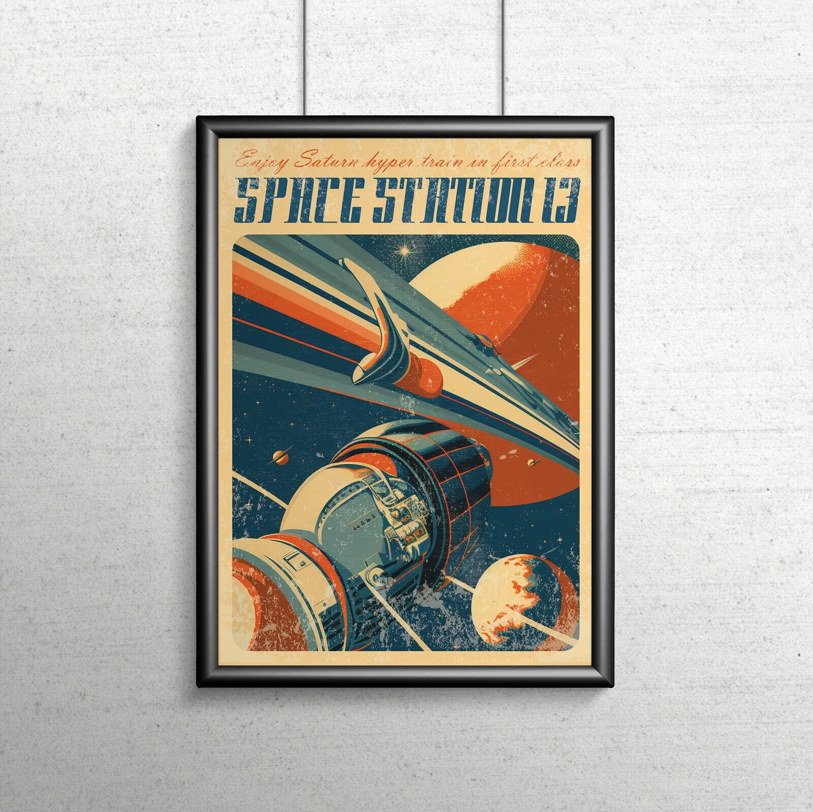 SS13 Set of 6 Retro Futuristic Sci-fi Space Digital Print, Retro Sci-fi ...