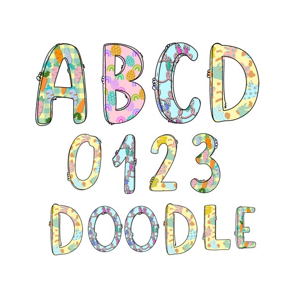 Easter Alphabet - Etsy