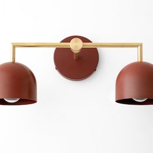 Colored Vanity Light - Colorful Lighting - Brass Lighting - Modern Wall ...