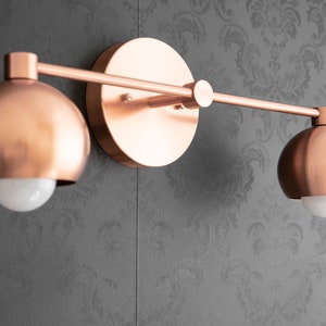Brushed Copper Vanity - Copper Vanity Light - Vanity Lighting - Boho ...