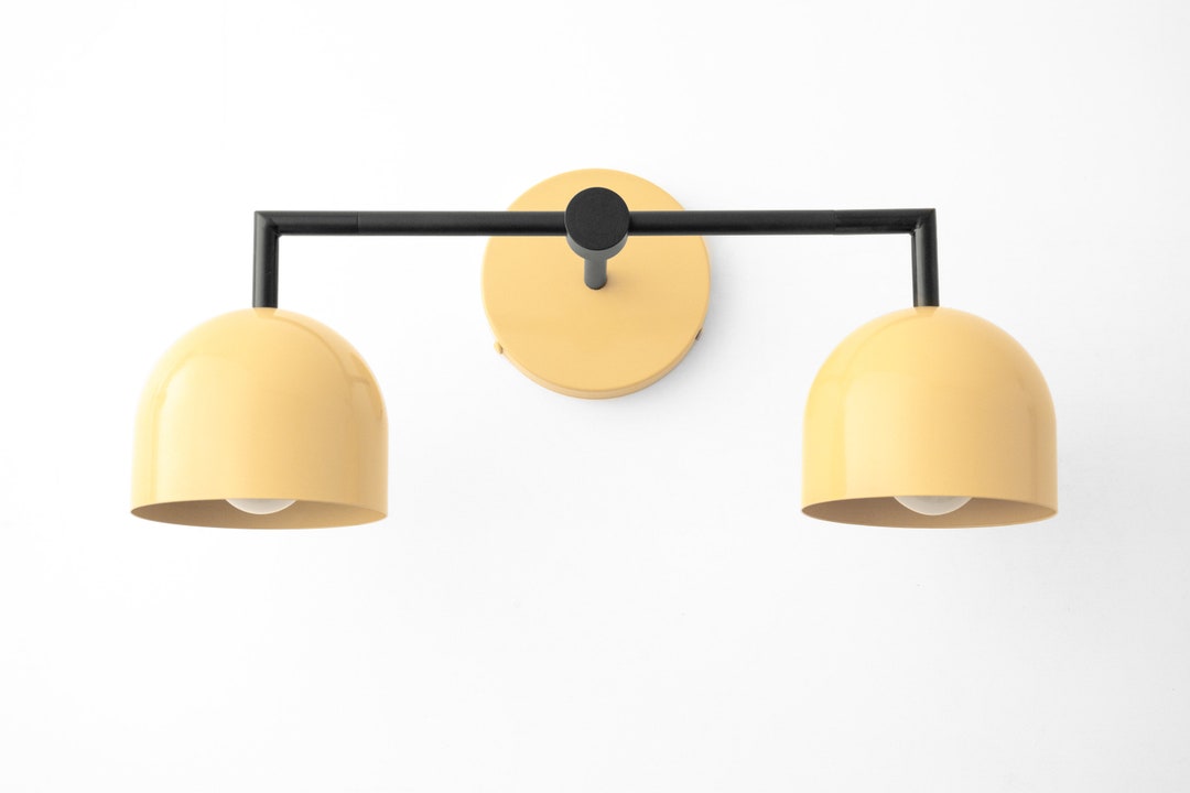 Colored Vanity Light Yellow Vanity Light Bathroom Lights - Etsy