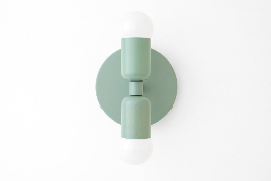 Green Wall Sconce - Mint Green Sconce - Green Wall Light - Green Wall ...