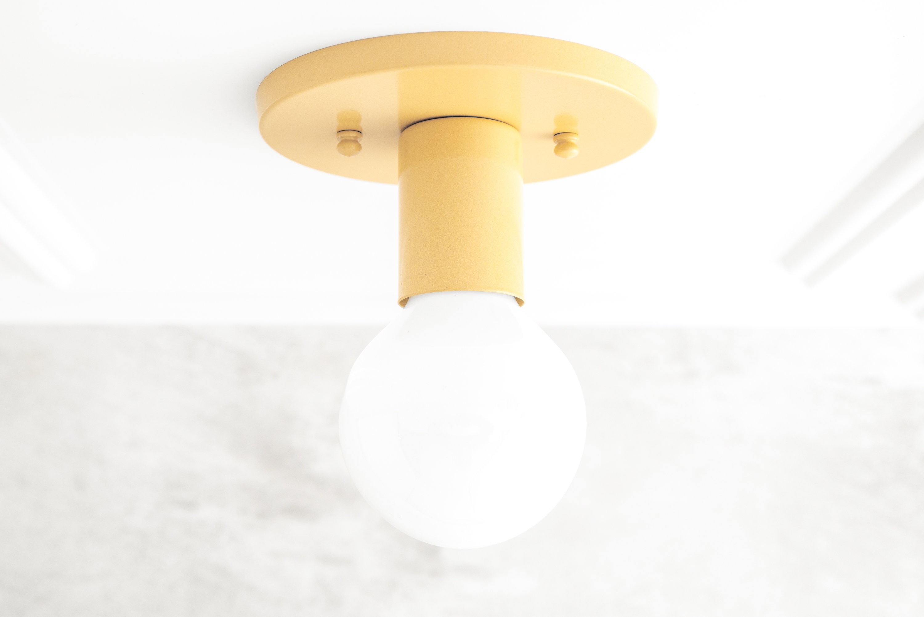 Yellow Ceiling Light - Colorful Lighting - Minimalist Lighting - Happy ...
