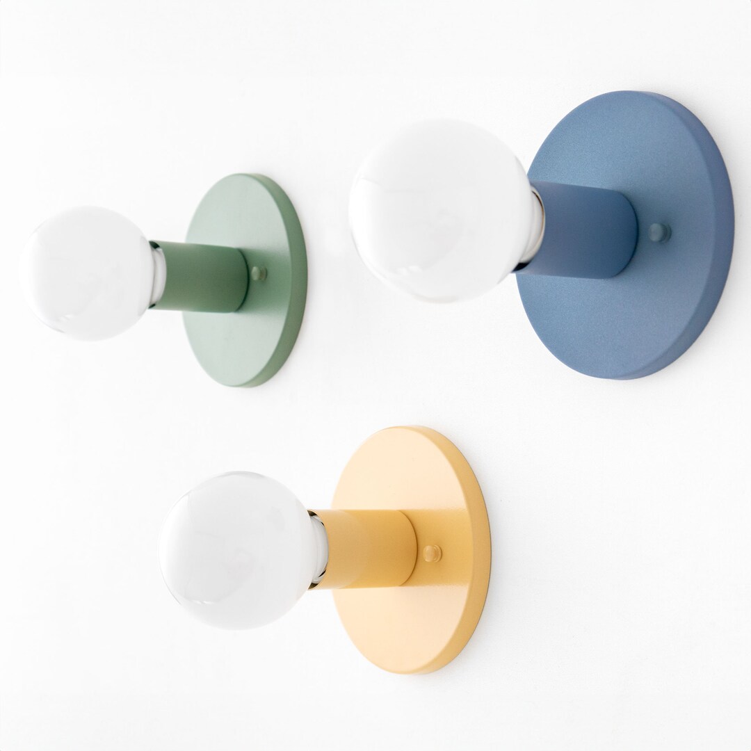Colored Wall Light - Minimalist Lighting - Colored Sconce - Simple ...