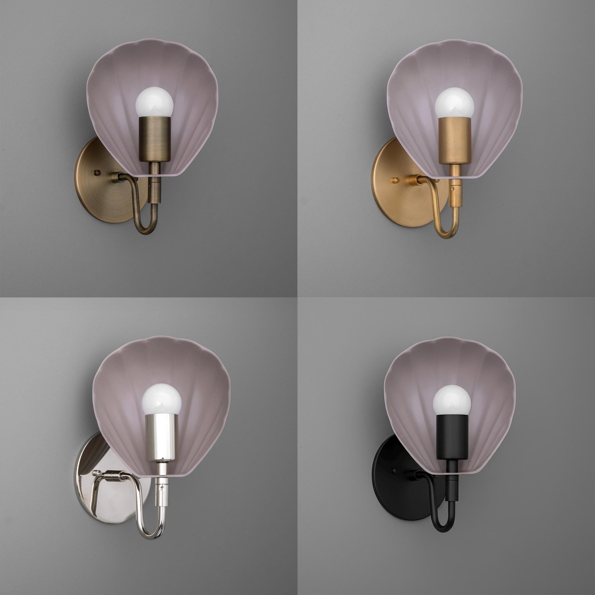 Sconce Light-ceramic Wall Lamp-brass Wall Sconce-shell Wall Sconce ...