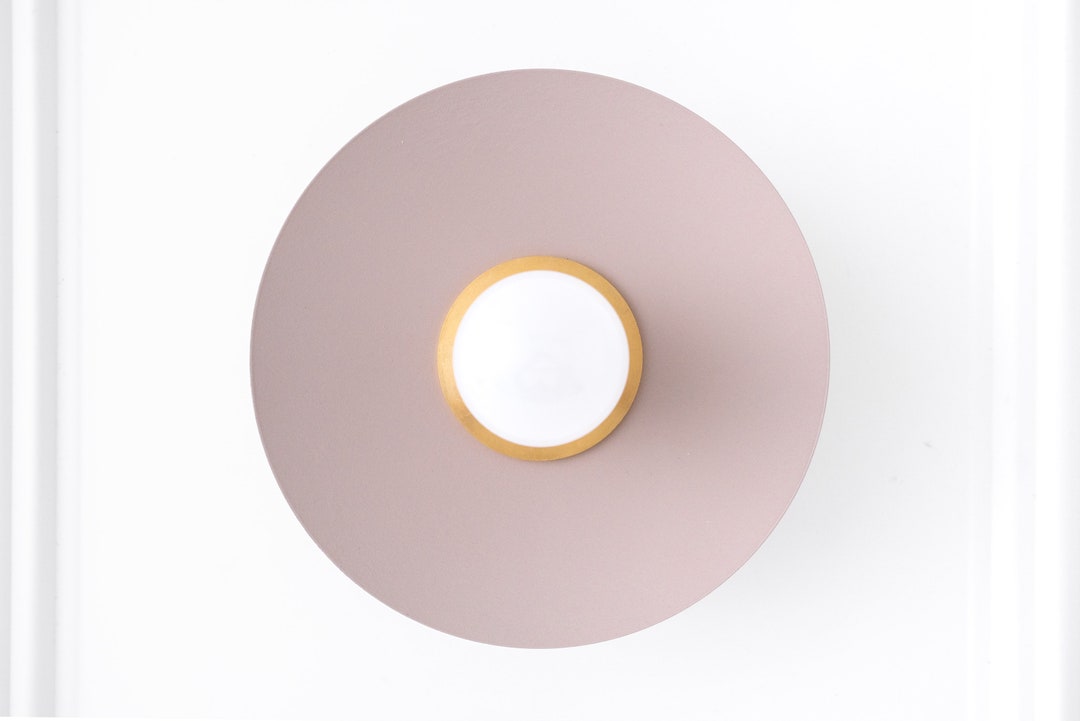 Mauve and Brass Wall Light - Purple Sconce - Modern Design - Wall ...