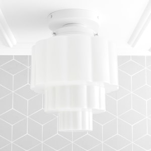 Wedding Cake Light Fixture - Art Deco Lighting - Flush Mount Light ...