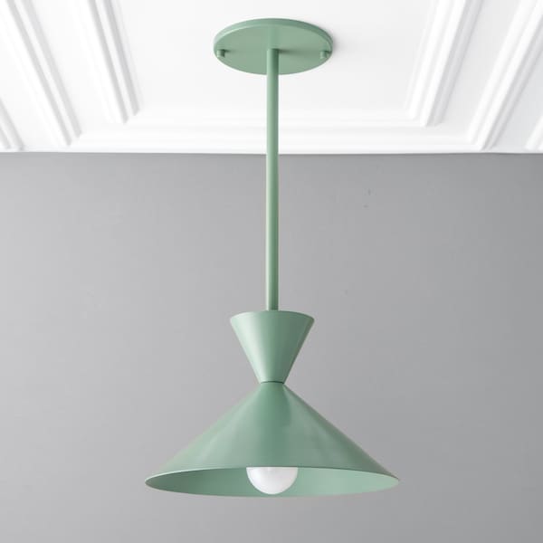 Green Pendant Light - Etsy