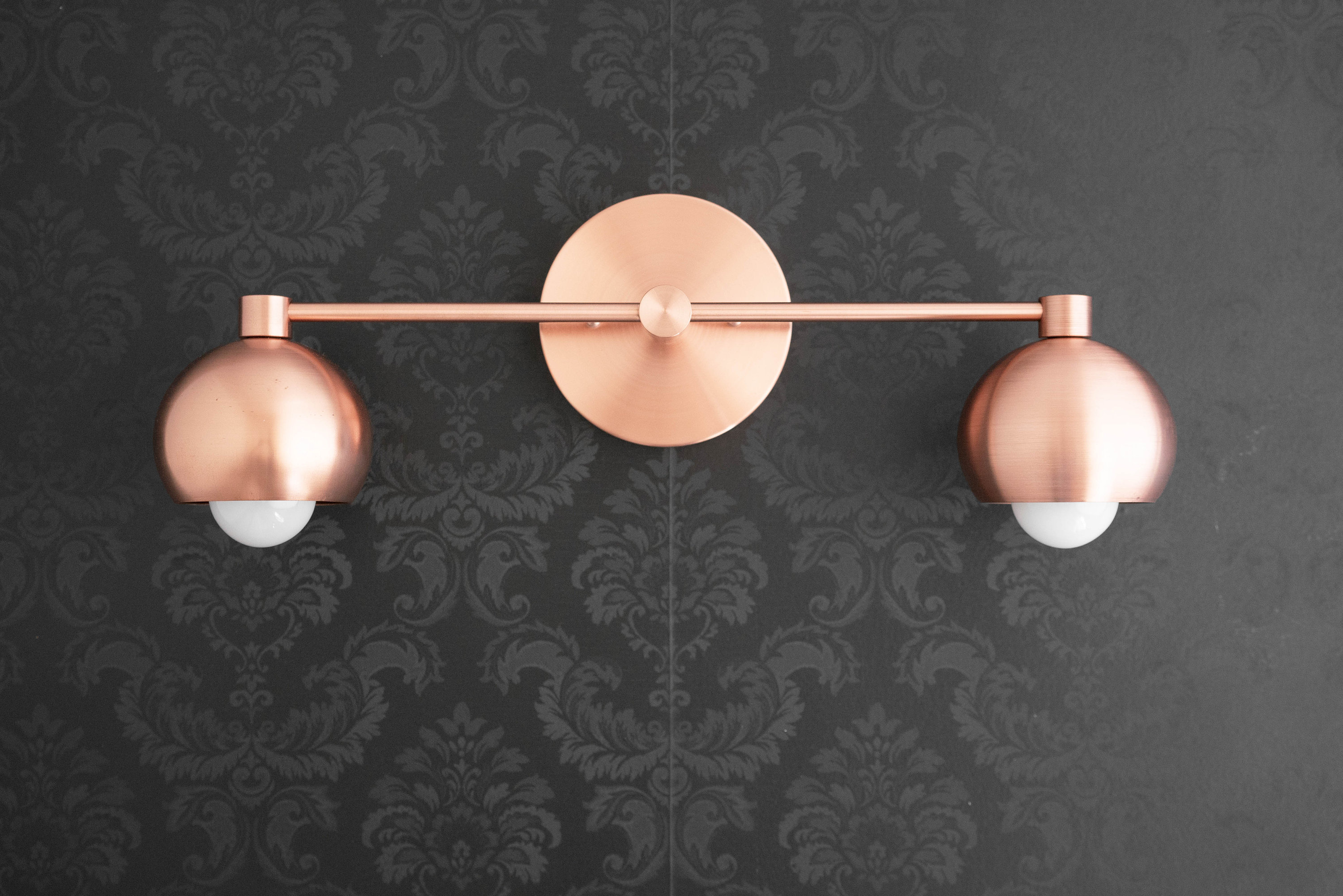 Brushed Copper Vanity - Copper Vanity Light - Vanity Lighting - Boho ...