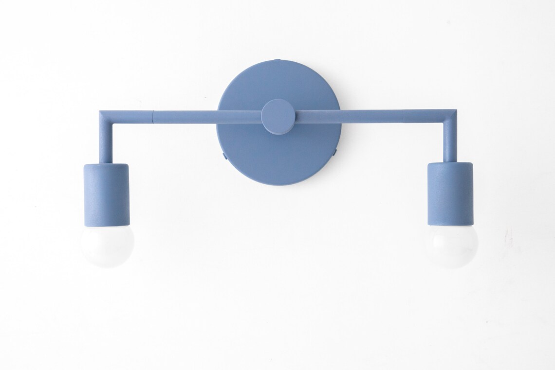 Periwinkle Wall Light - Colored Wall Light - Blue Sconce - Vanity Light ...