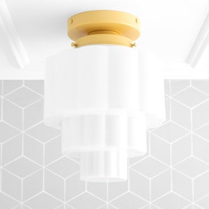 Wedding Cake Light Fixture - Art Deco Lighting - Flush Mount Light ...
