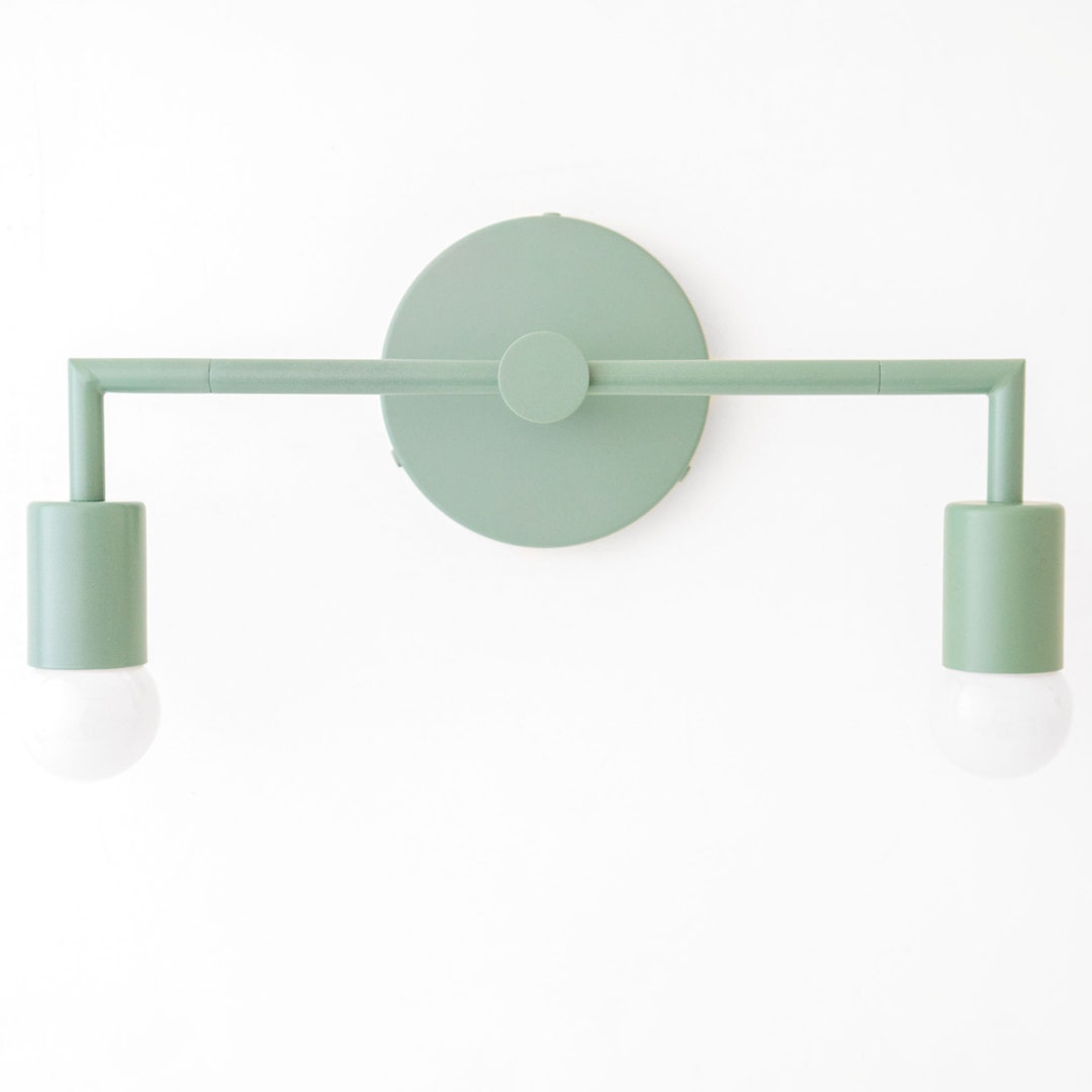 Colored Wall Light - Green Sconce - Colored Vanity - Earthy Tones ...