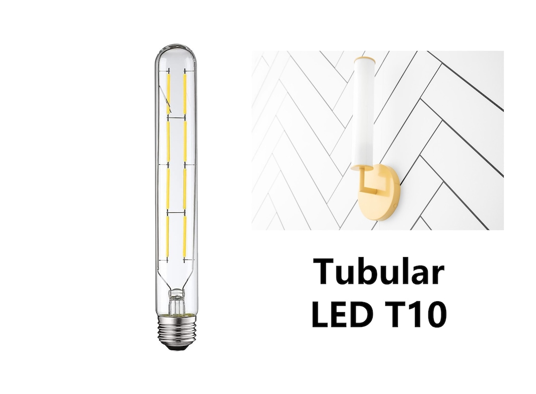 8 Watt - 800 Lumens - LED T10 Clear Tubular Bulb - Etsy