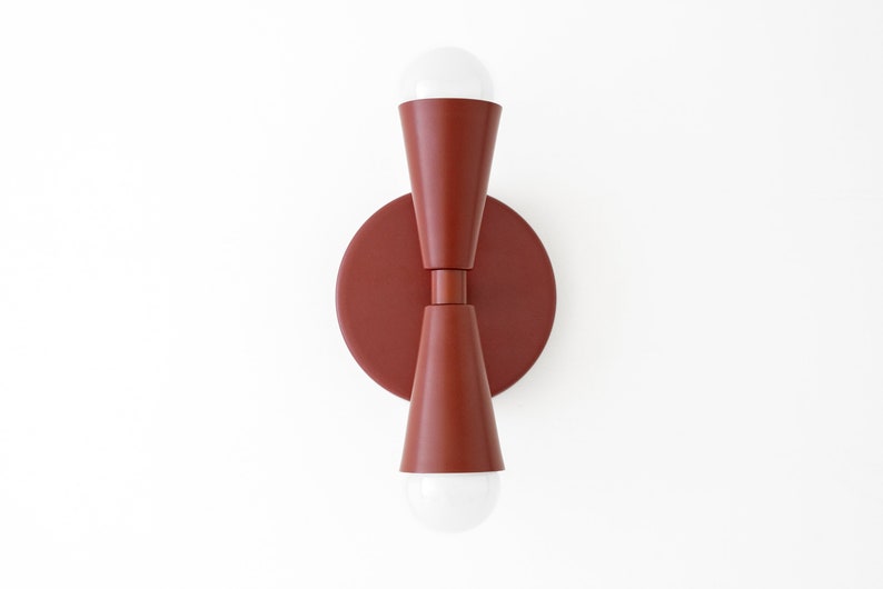Brick Red Sconce - Modern Wall Sconce - Mod Lighting - Modern Farmhouse ...