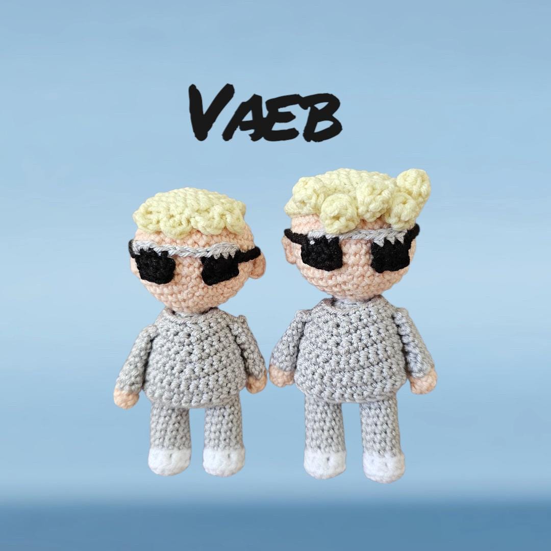 VÆB Crochet Doll Set - Iceland ESC 2025 "rÓa" Stage Outfit - Cool Pop ...