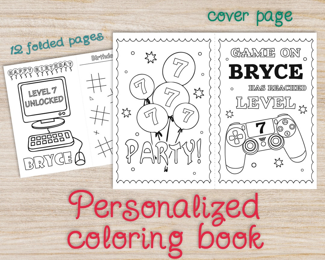 Video Game Birthday Party Coloring Book, VR Gamer Parties, Gaming Decor ...
