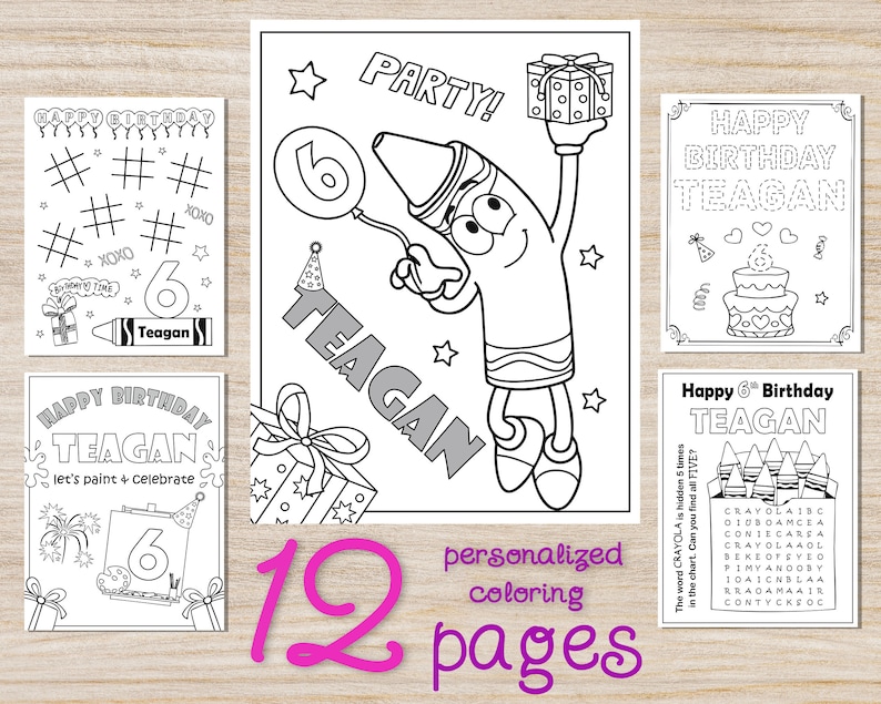 Colorful ART PARTY Birthday Coloring Pages, Painting Party, Any Age ...
