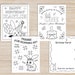 Personalized BUNNY Birthday Party Activity Coloring Pages, Printable ...